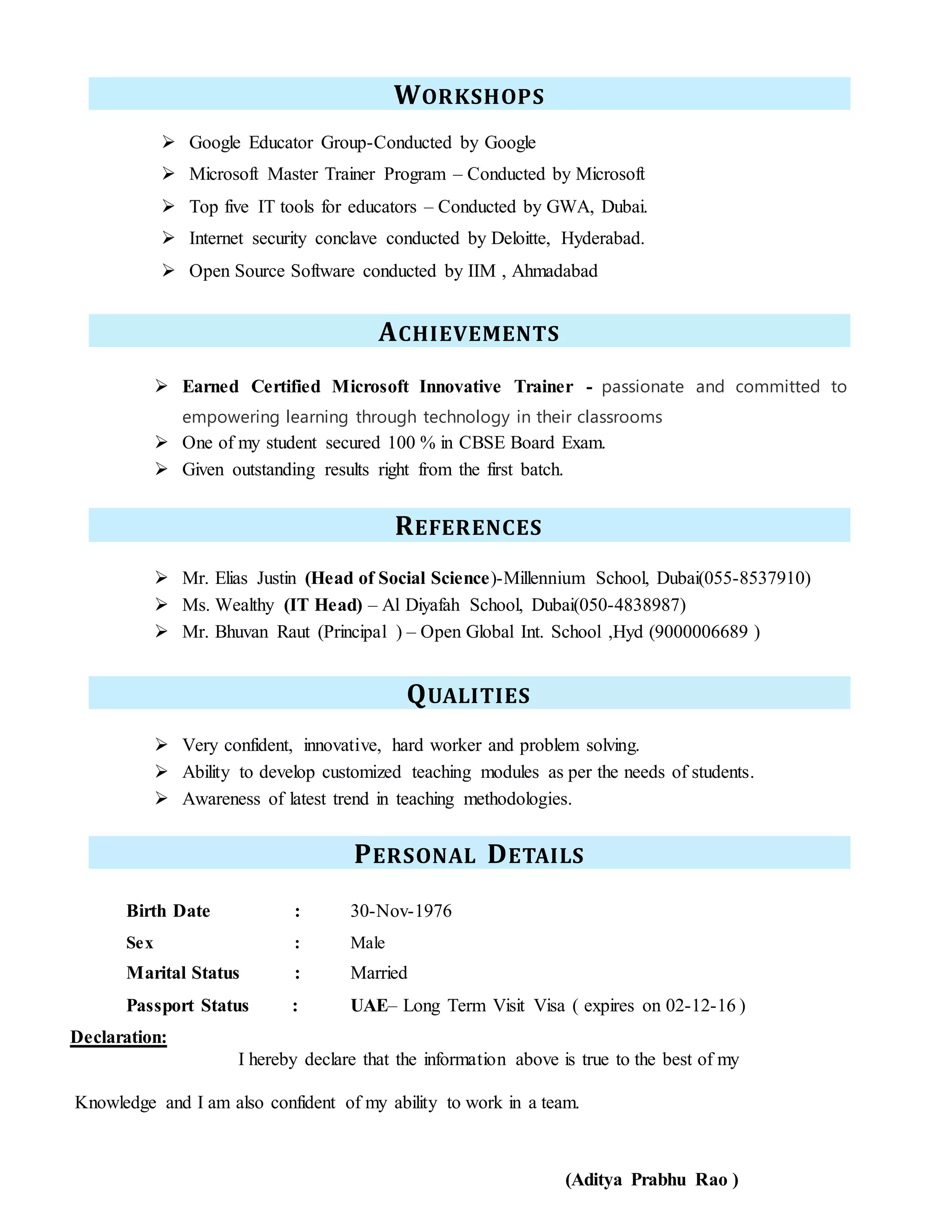 resume adi | PDF