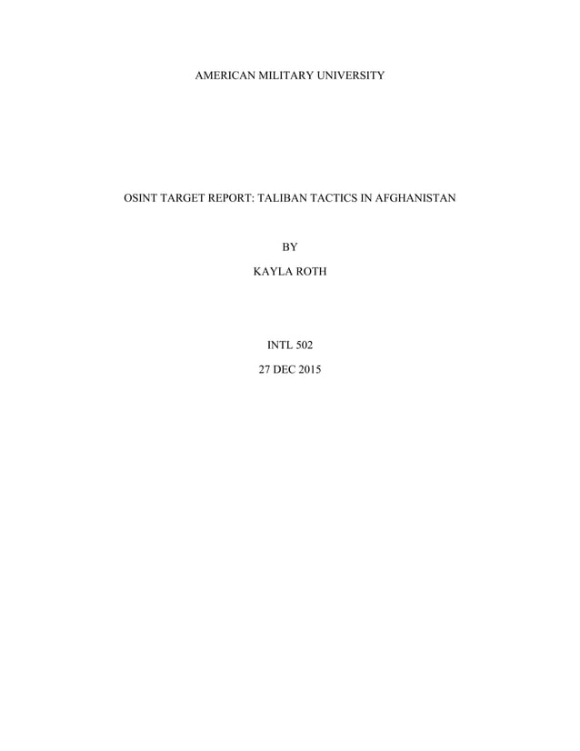 OSINT Target Report | DOC