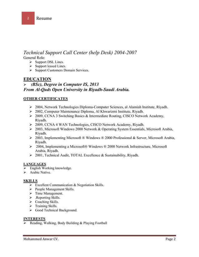 Resume - Mohammed Anwar %281%29 | PDF | IT and Internet Support | Internet