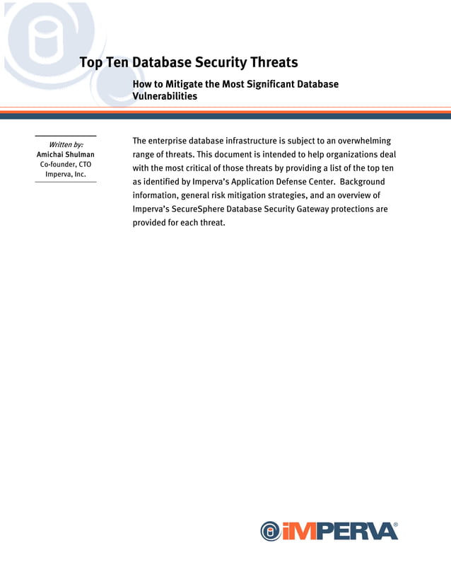 Top ten database_threats | PDF