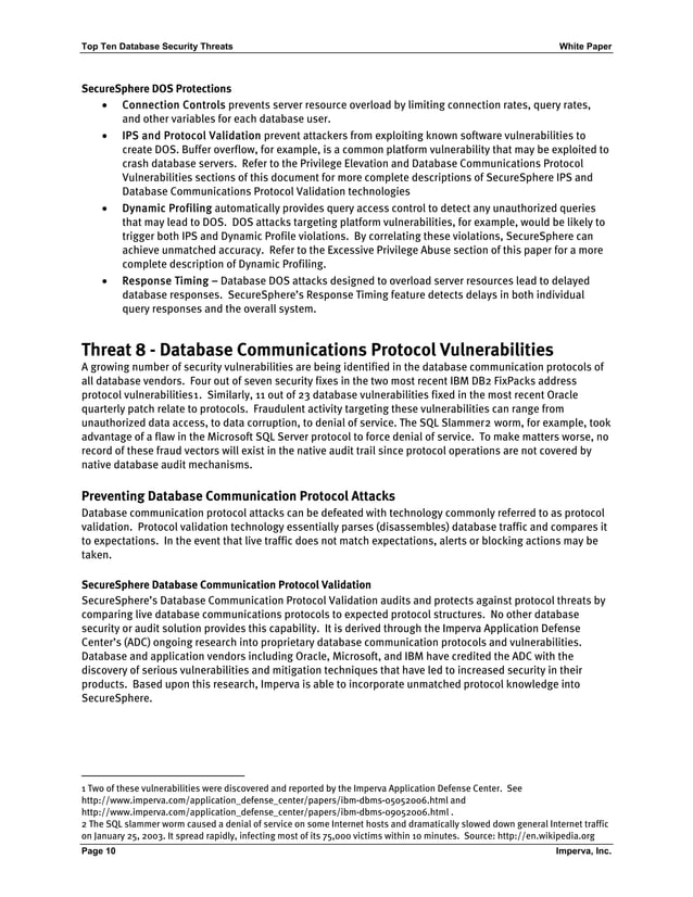 Top ten database_threats | PDF