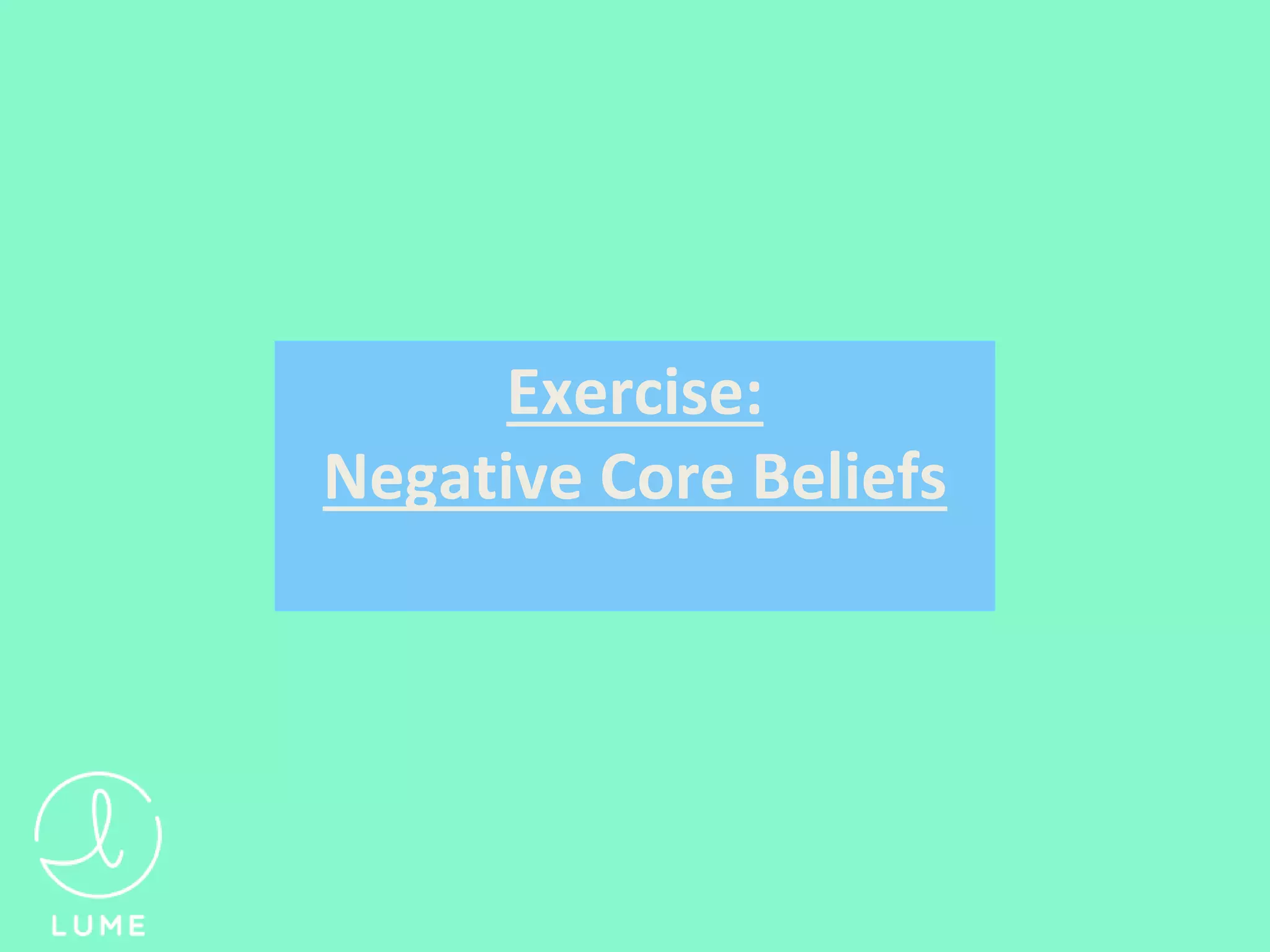 Exercise: Negative Core Beliefs | PPTX