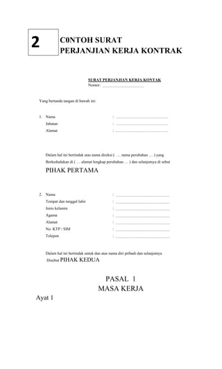 Kerja Kontrak | DOCX