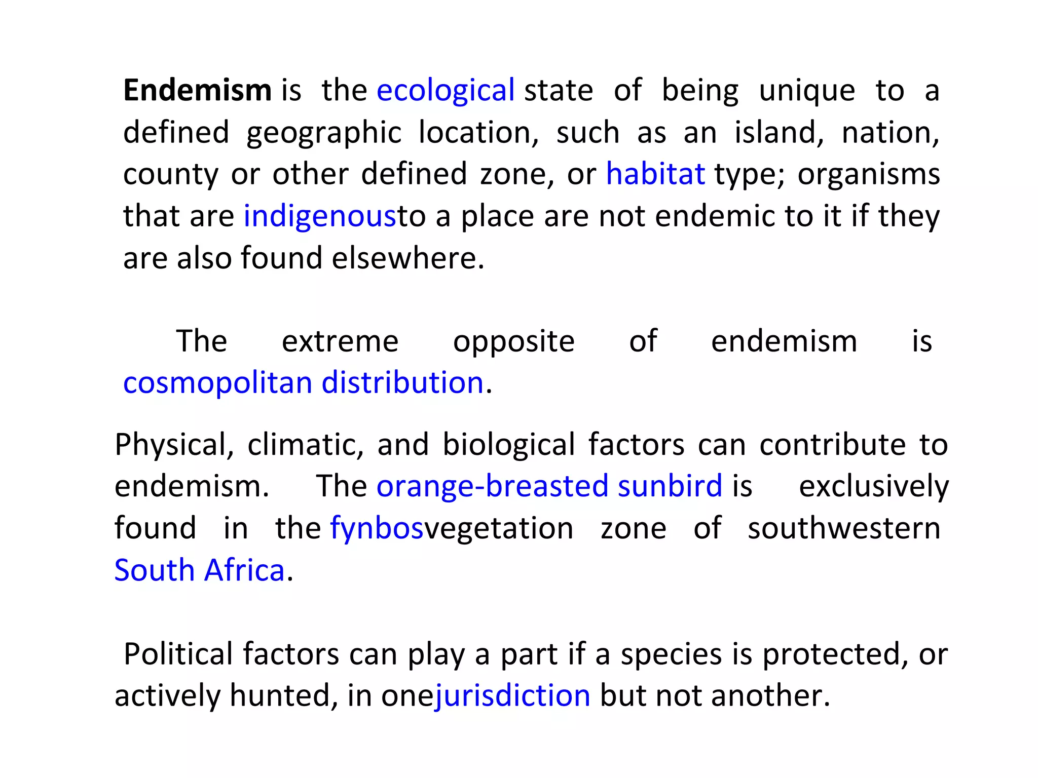 Endemism | PPT
