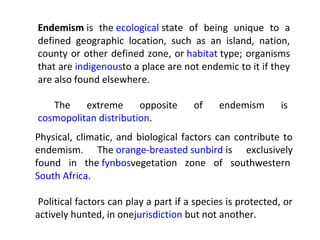 Endemism | PPT