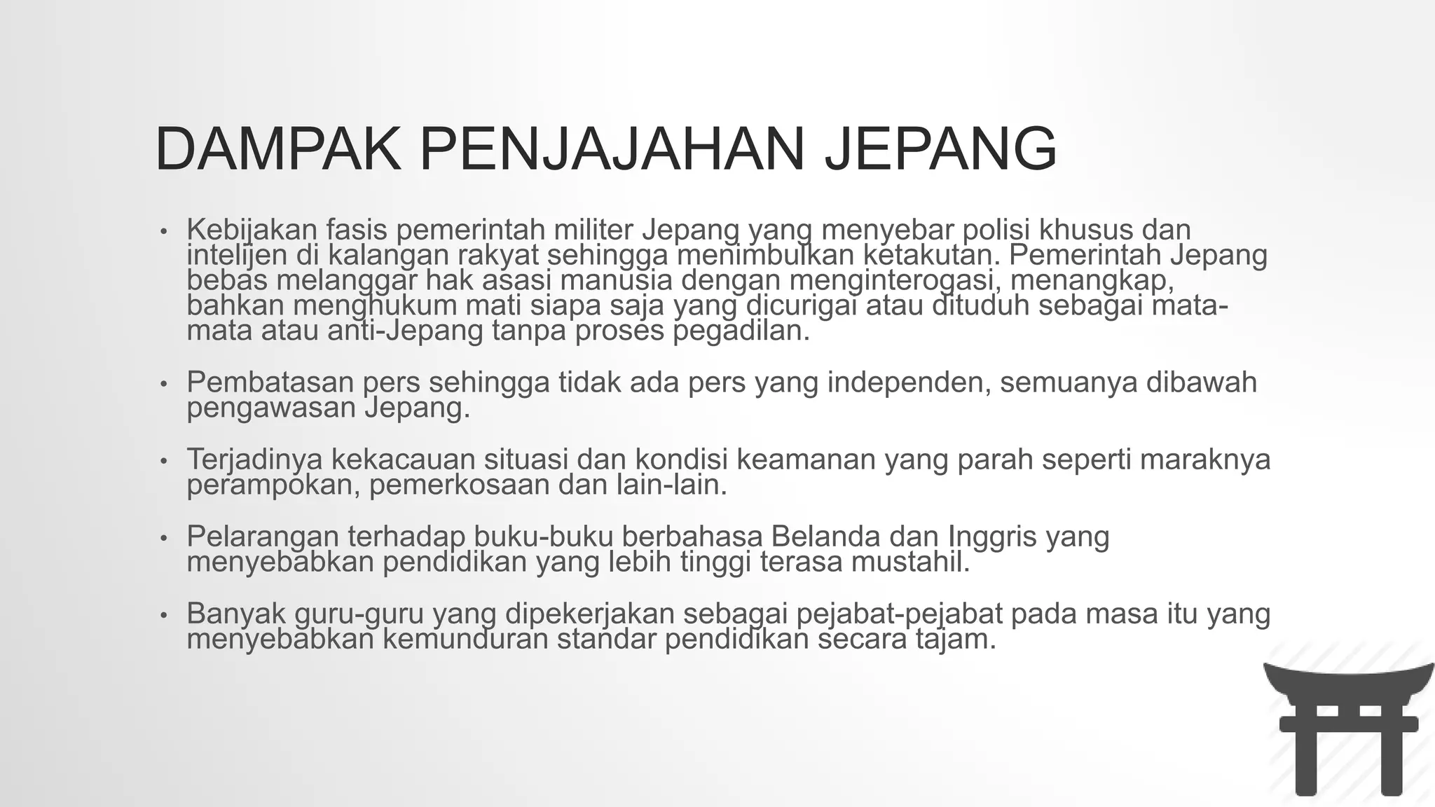 Zaman pendudukan jepang di indonesia | PPTX