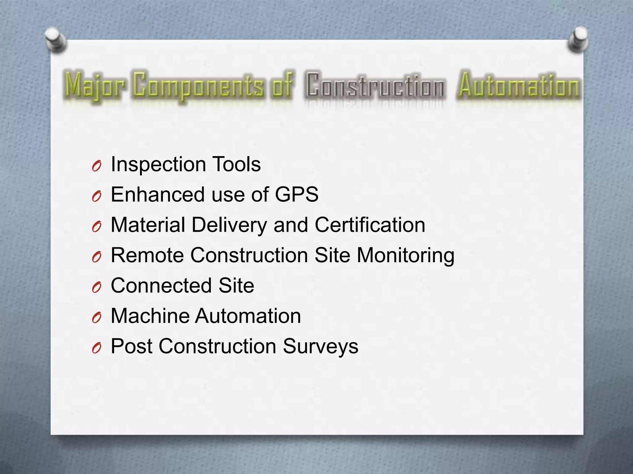 Automation in Construction | PPTX