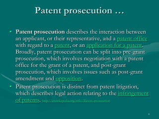 Basics of Patent Prosecution Process | PPTX