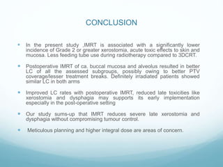 3DCRT Vs IMRT IN HEAD & NECK CANCER | PPTX