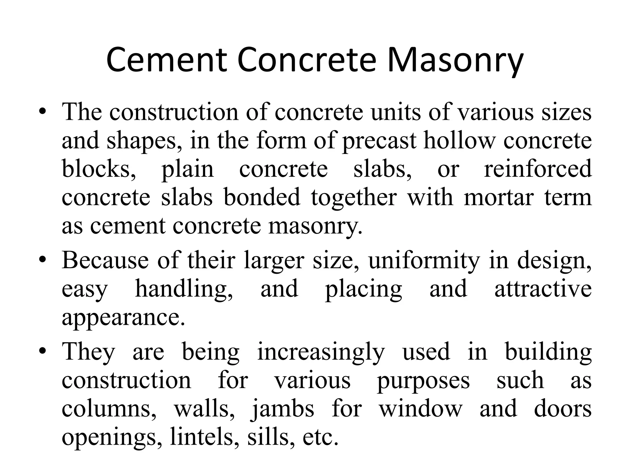Construction Masonry | PPTX