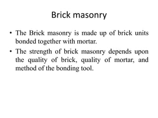 Construction Masonry | PPTX