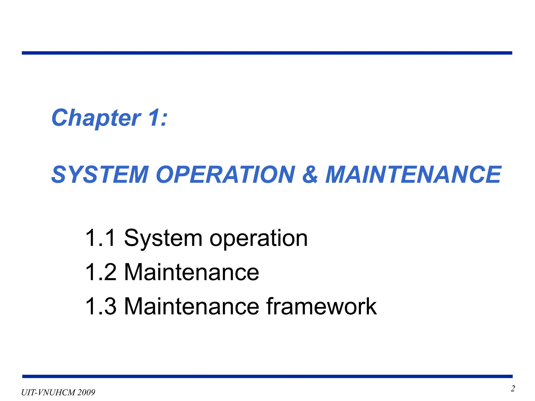 Introduction to software development, operation, maintenance | PPT