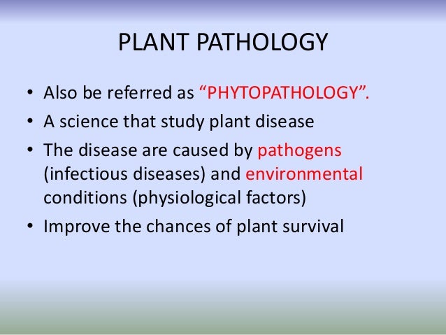 introduction to plant pathology