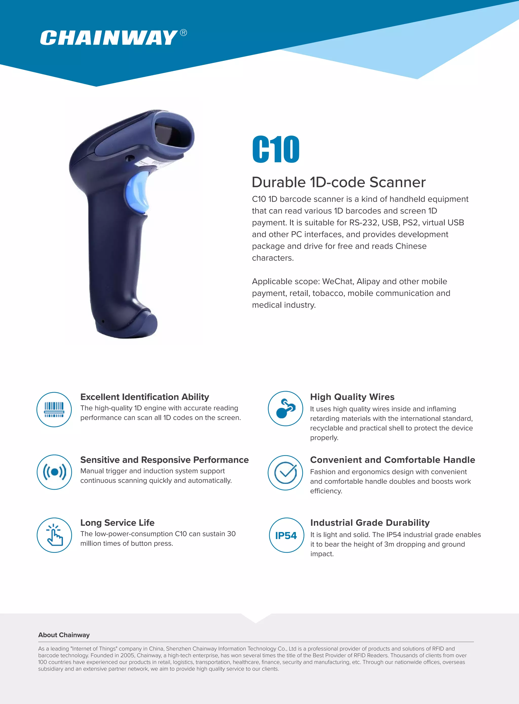 Chainway C10 1D Barcode Scanner | PDF | Computing | Technology & Computing