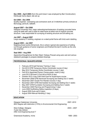 David Smith 2016 CV | PDF