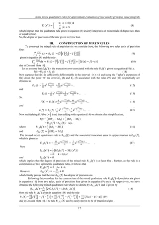 Some Mixed Quadrature Rules for Approximate Evaluation of Real Cauchy Principal Value Integrals ...