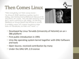 Course 101: Lecture 5: Linux & GNU | PPT