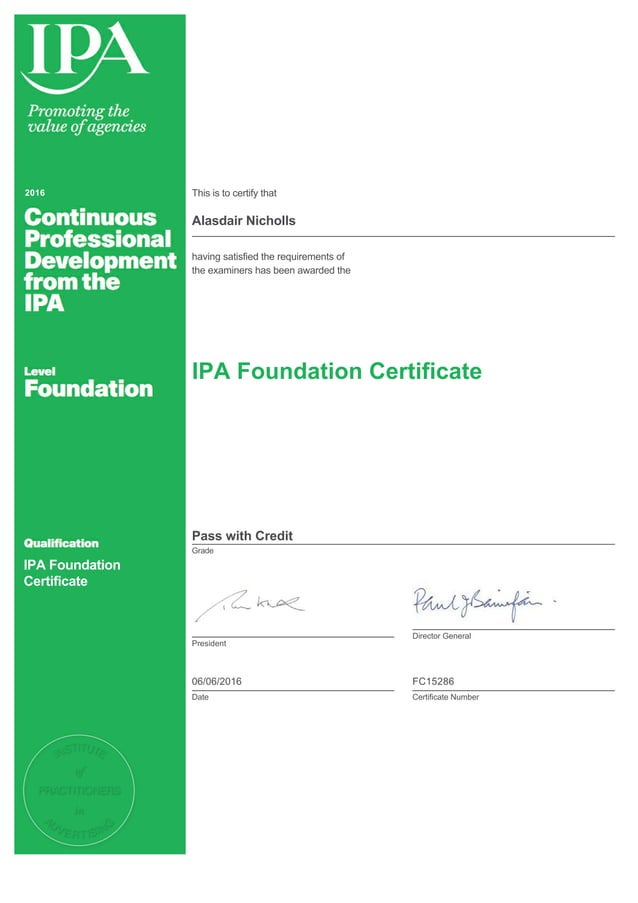 IPA Foundation Certificate | PDF | Education
