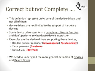 Course 102: Lecture 25: Devices and Device Drivers | PPT