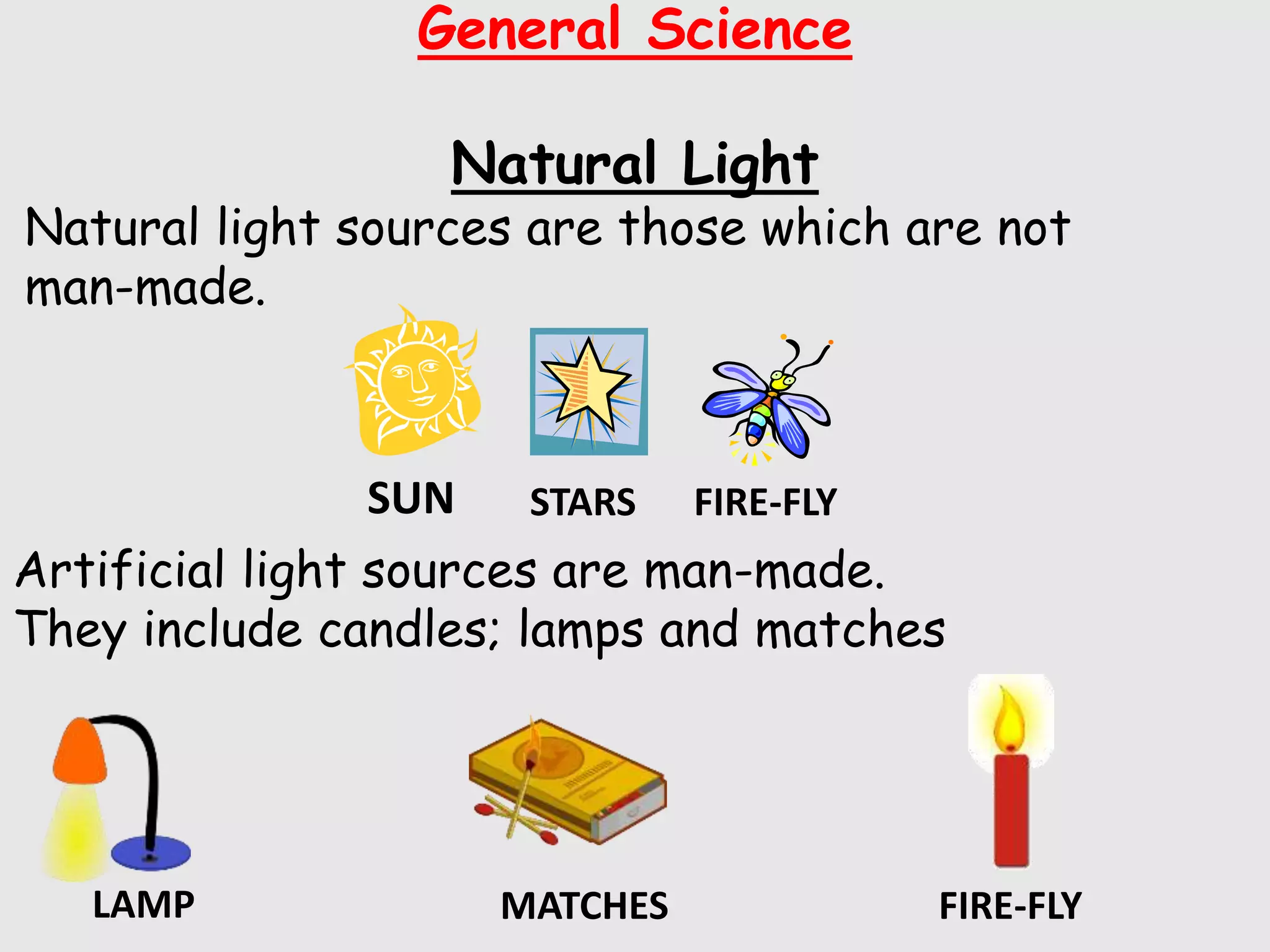 Natural and artificial light | PPTX