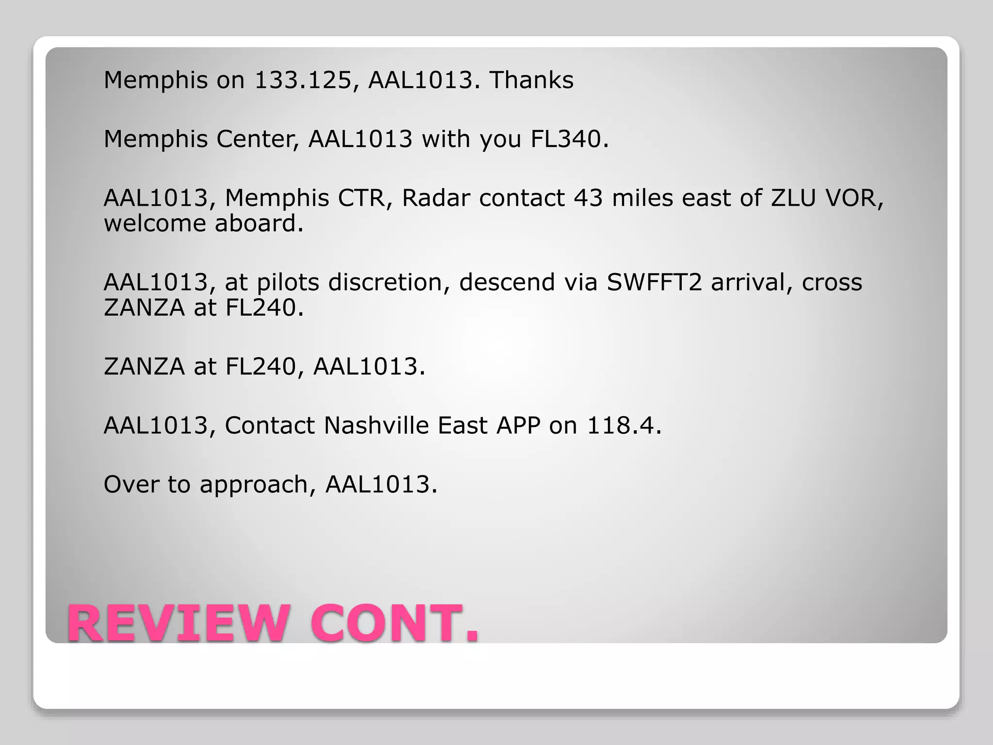 C104 atc communication | PPT