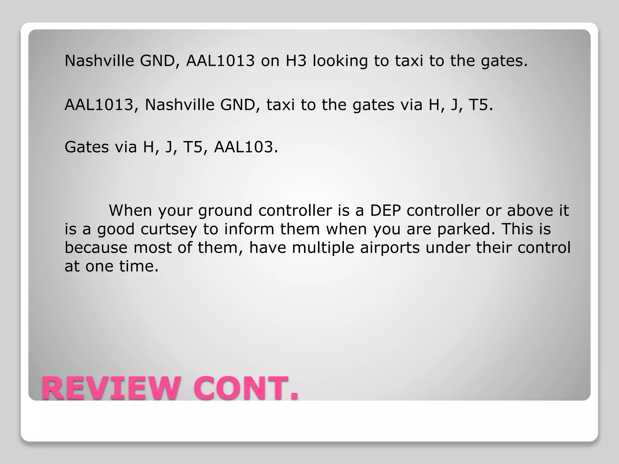 C104 atc communication | PPT