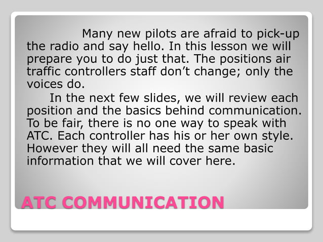 C104 atc communication | PPT