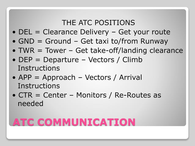 C104 atc communication | PPT
