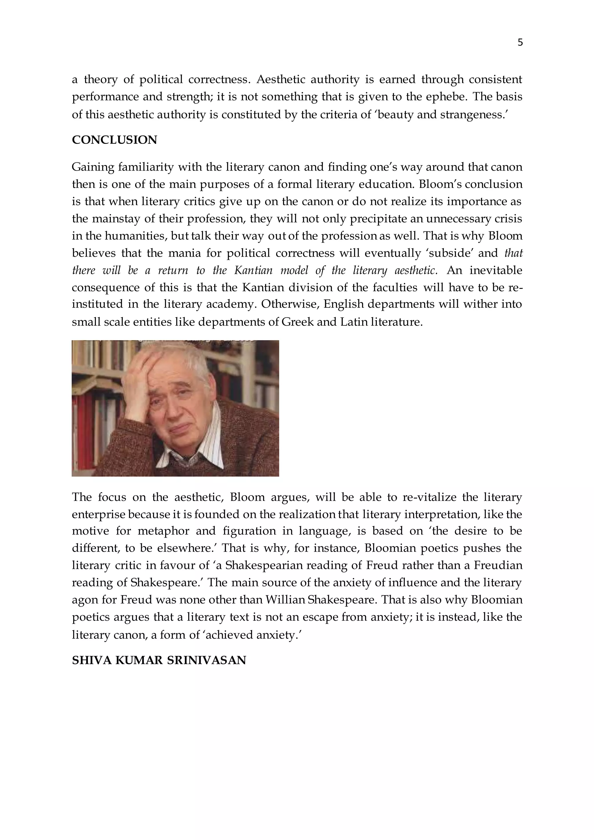 Review of Harold Bloom's The Western Canon | DOCX