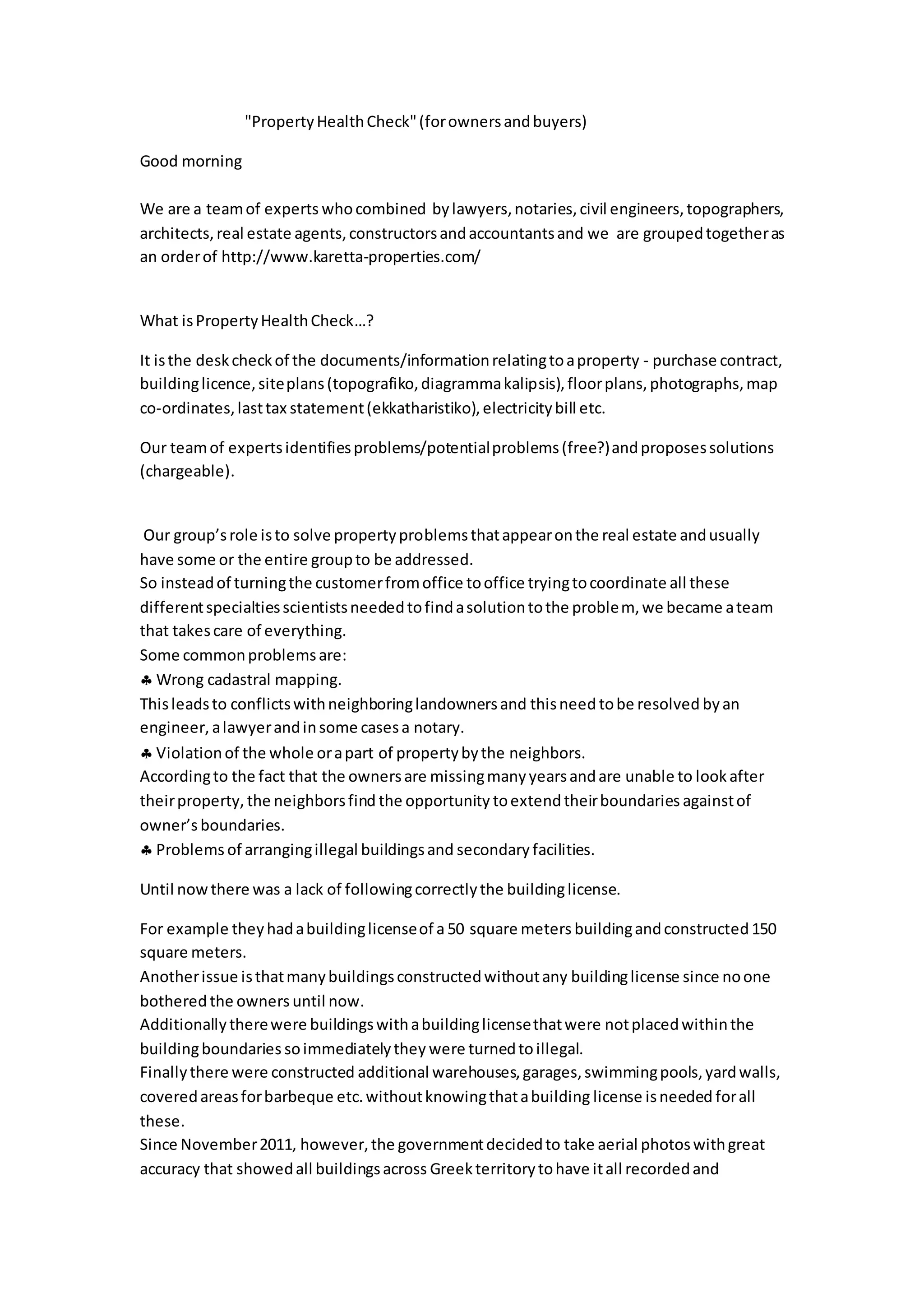 Property Health Check | PDF