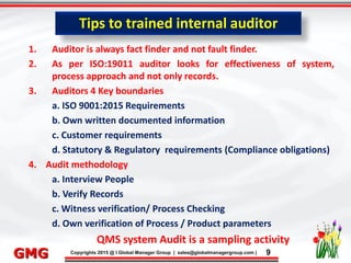 Training Presentation on QMS 9001:2015 | PDF | Business Accounting ...
