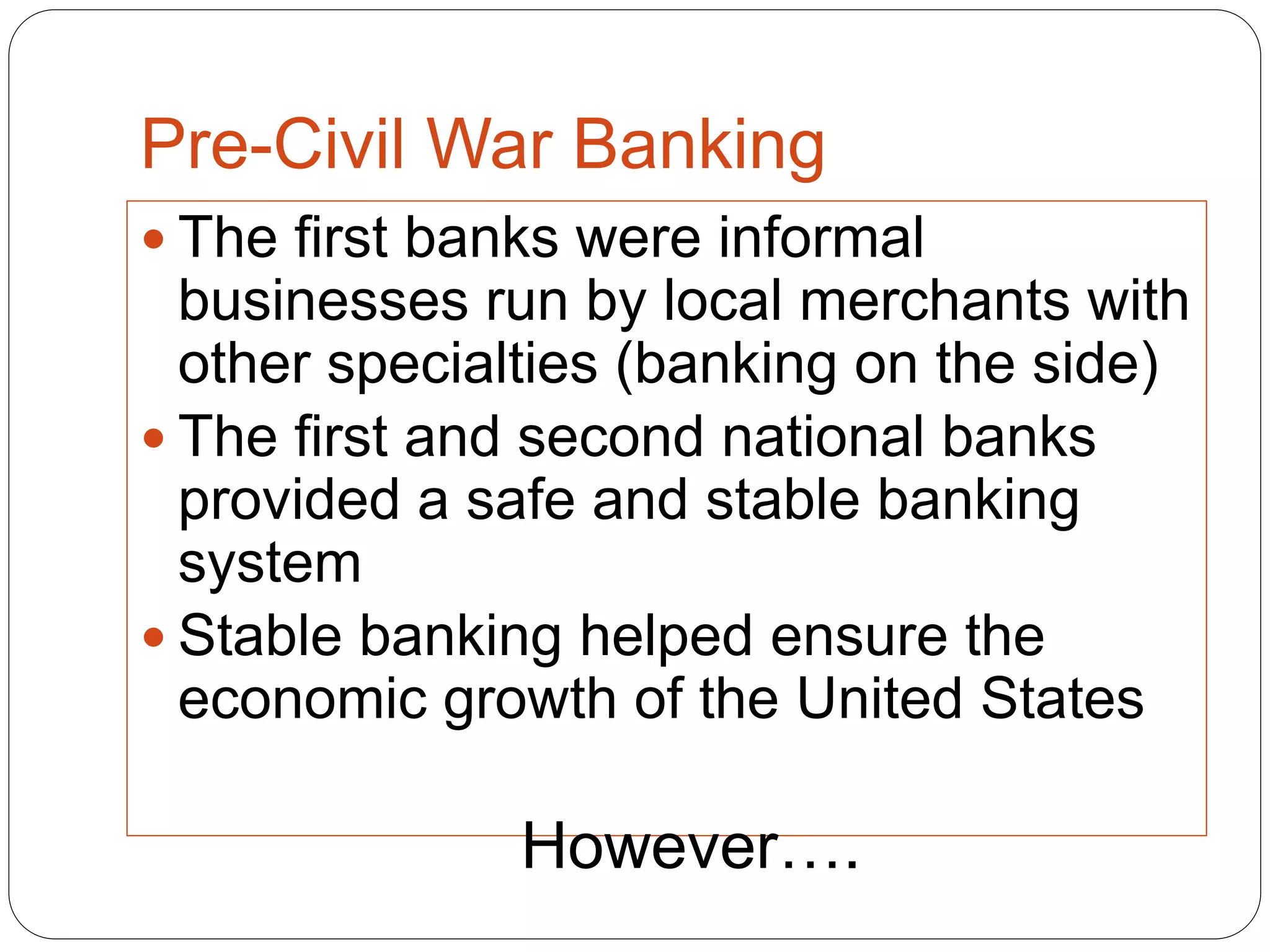 History of American Banking | PPTX