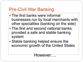History of American Banking | PPTX