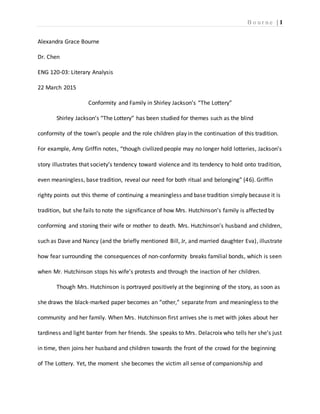 short story analysis | DOCX