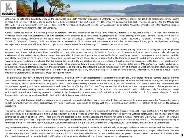 Mkango Presentation January 2015 | PPT