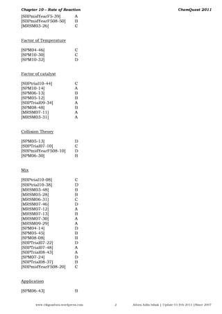 Jawapan C10 ChemQuest P1 | PDF