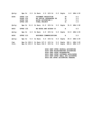 unofficial transcript | PDF | Education