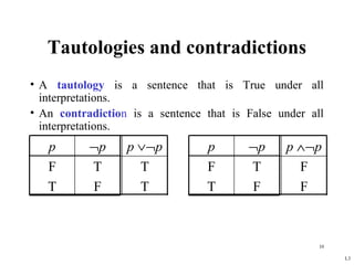 Propositional And First-Order Logic | PPT