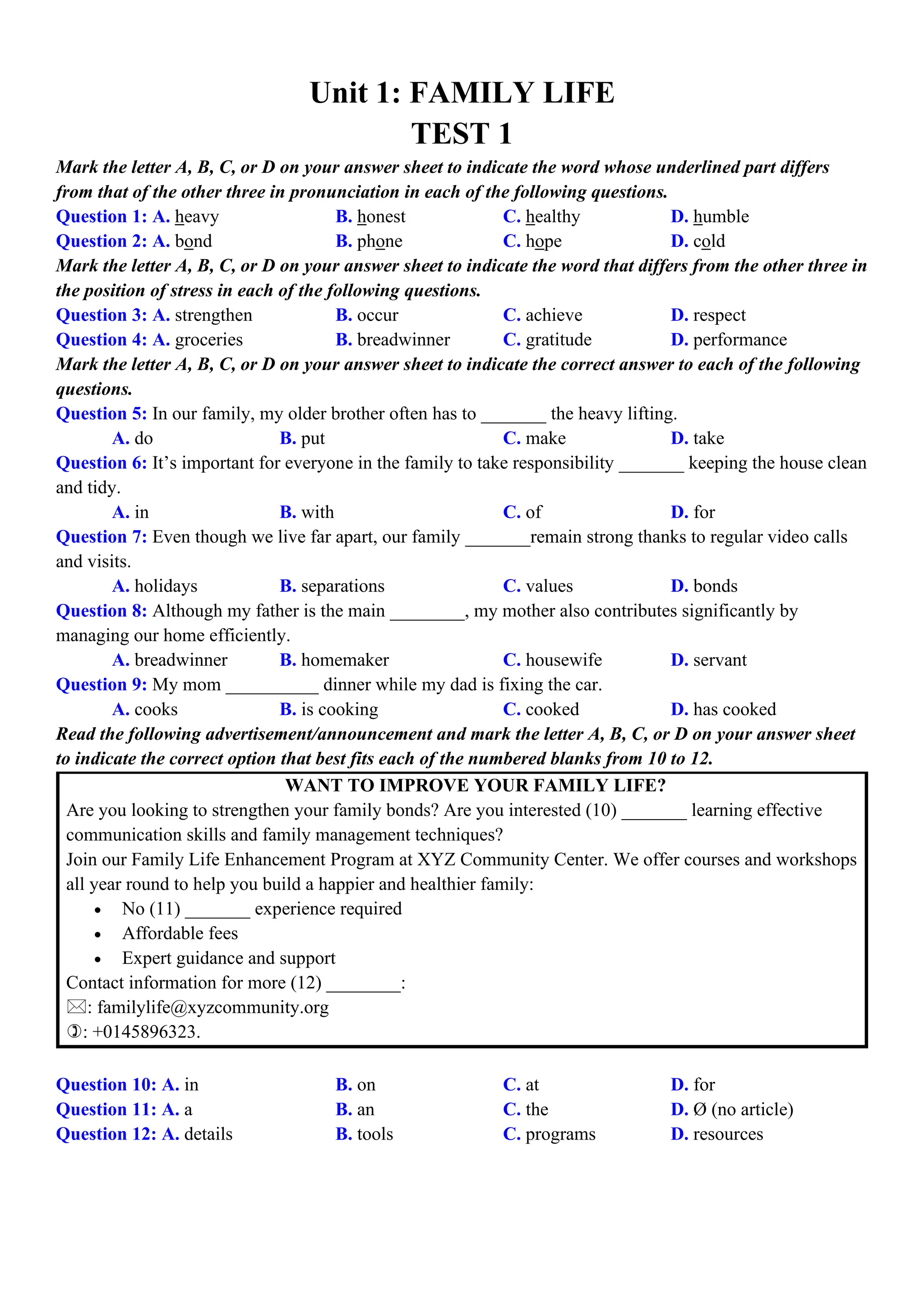 TEST FORM 2025 GLOBAL SUCCESS 10 - CÓ ĐÁP ÁN CHI TIẾT (CẬP NHẬT DẦN) | PDF