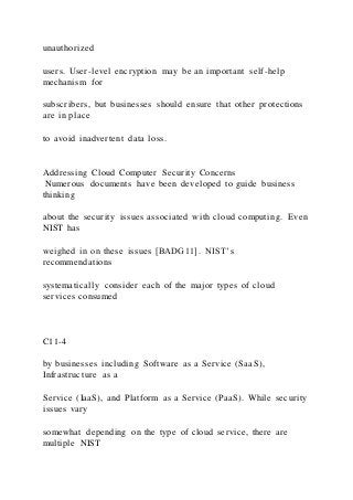 C11-1 CASE STUDY 11 CLOUD COMPUTING (IN)SECURITY | PDF