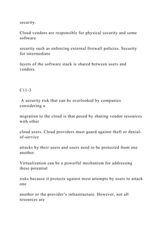 C11-1 CASE STUDY 11 CLOUD COMPUTING (IN)SECURITY .docx