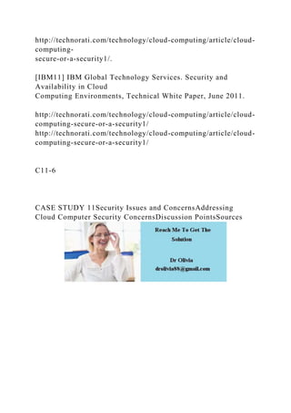 C11-1 CASE STUDY 11 CLOUD COMPUTING (IN)SECURITY .docx