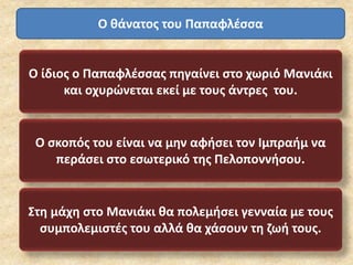 Γ11. Ο Ιμπραήμ στην Πελοπόννησο - Ο Παπαφλέσσας. | PPTX