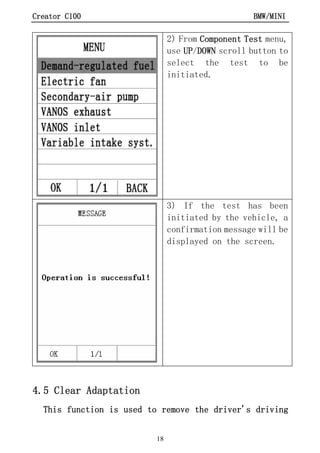 BMW Creator C110 code reader scanner user manual | PDF