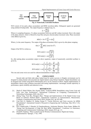 Digital Implementation of Costas Loop with Carrier Recovery | PDF