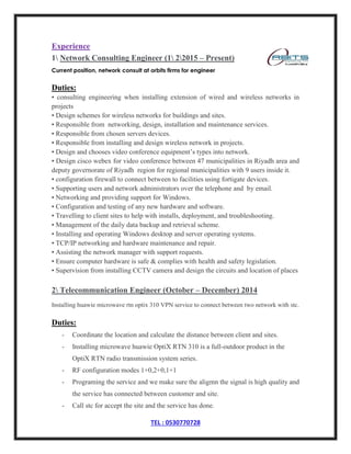 telecom engineer cv-1 | PDF