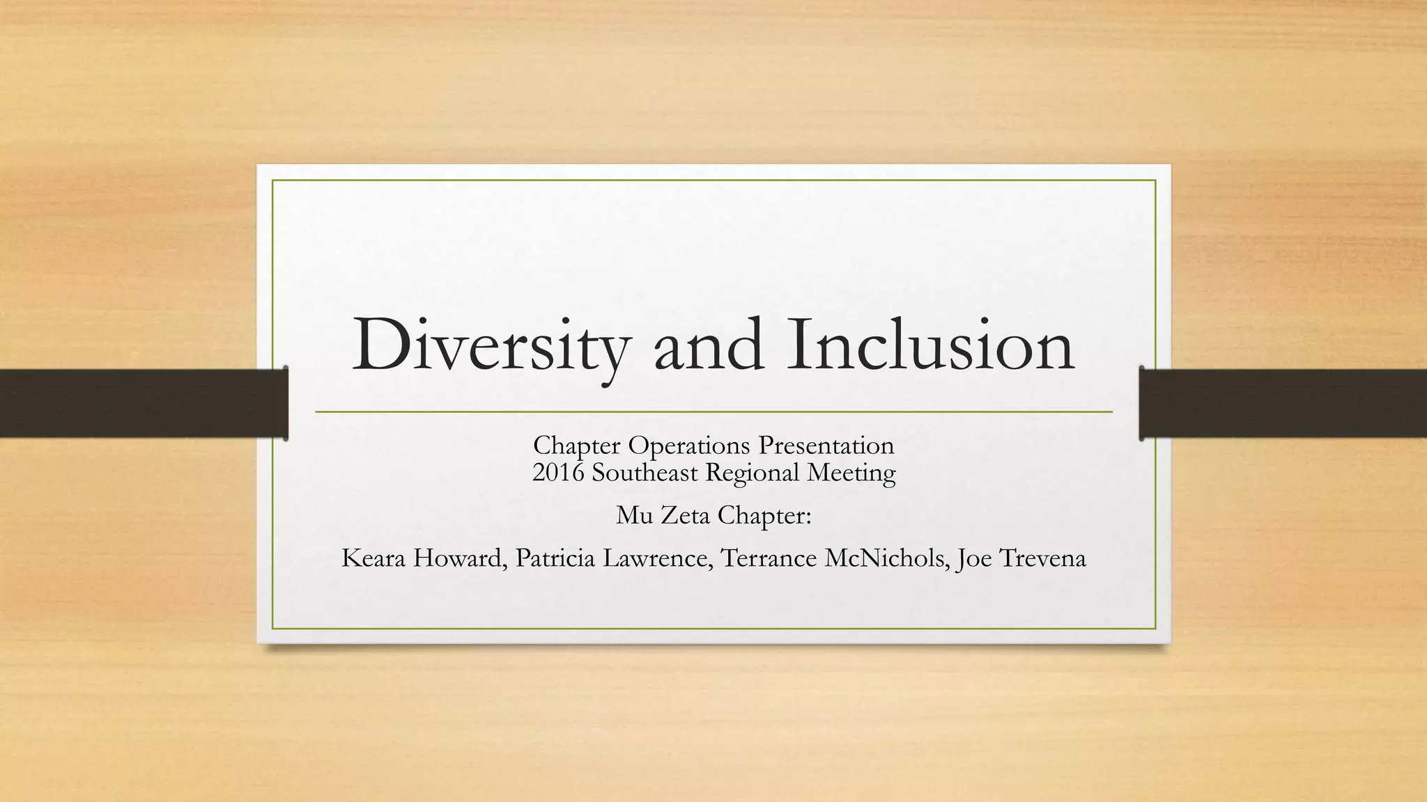 Diversity and Inclusion Presentation | PPT