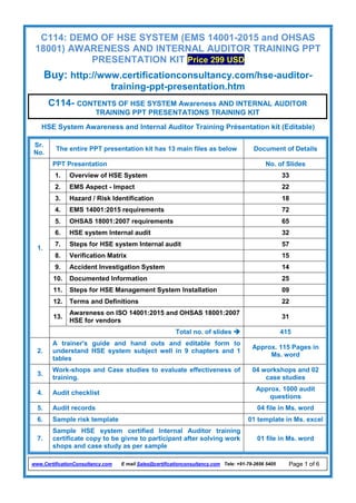 Auditor Training packages for HSE | PDF