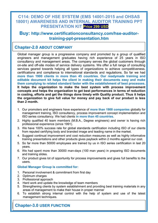 Auditor Training packages for HSE | PDF | Business | Business and Finance