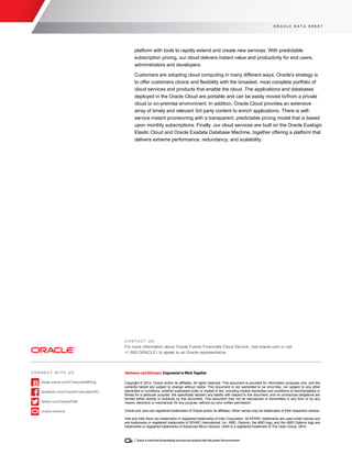 Financials_Cloud_Datasheet | PDF